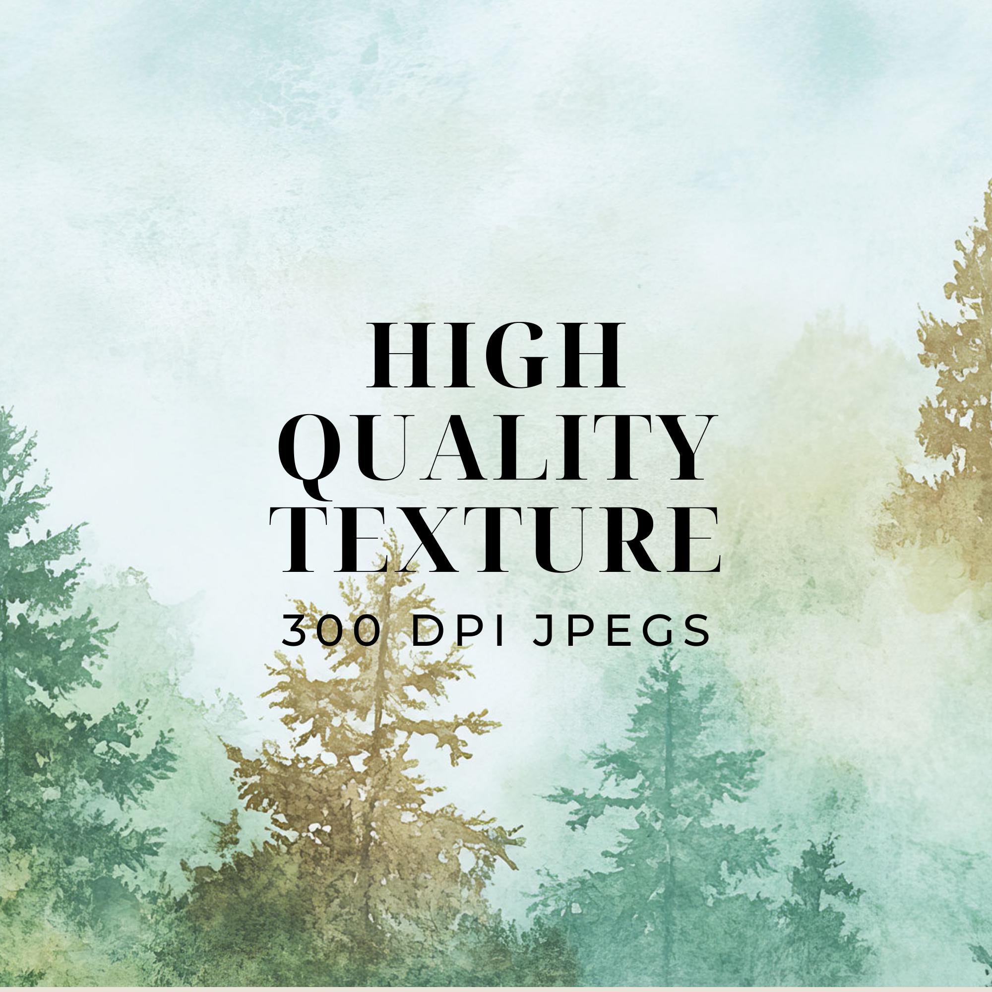 Watercolor Forest Backgrounds INSTANT DOWNLOAD Misty Woodland Digital ...