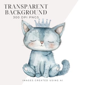 Blue Watercolor Princess Clipart INSTANT DOWNLOAD Royal Court Graphics ...