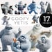 Quirky Yeti Clipart INSTANT DOWNLOAD Funny Snow Monsters, Winter ...