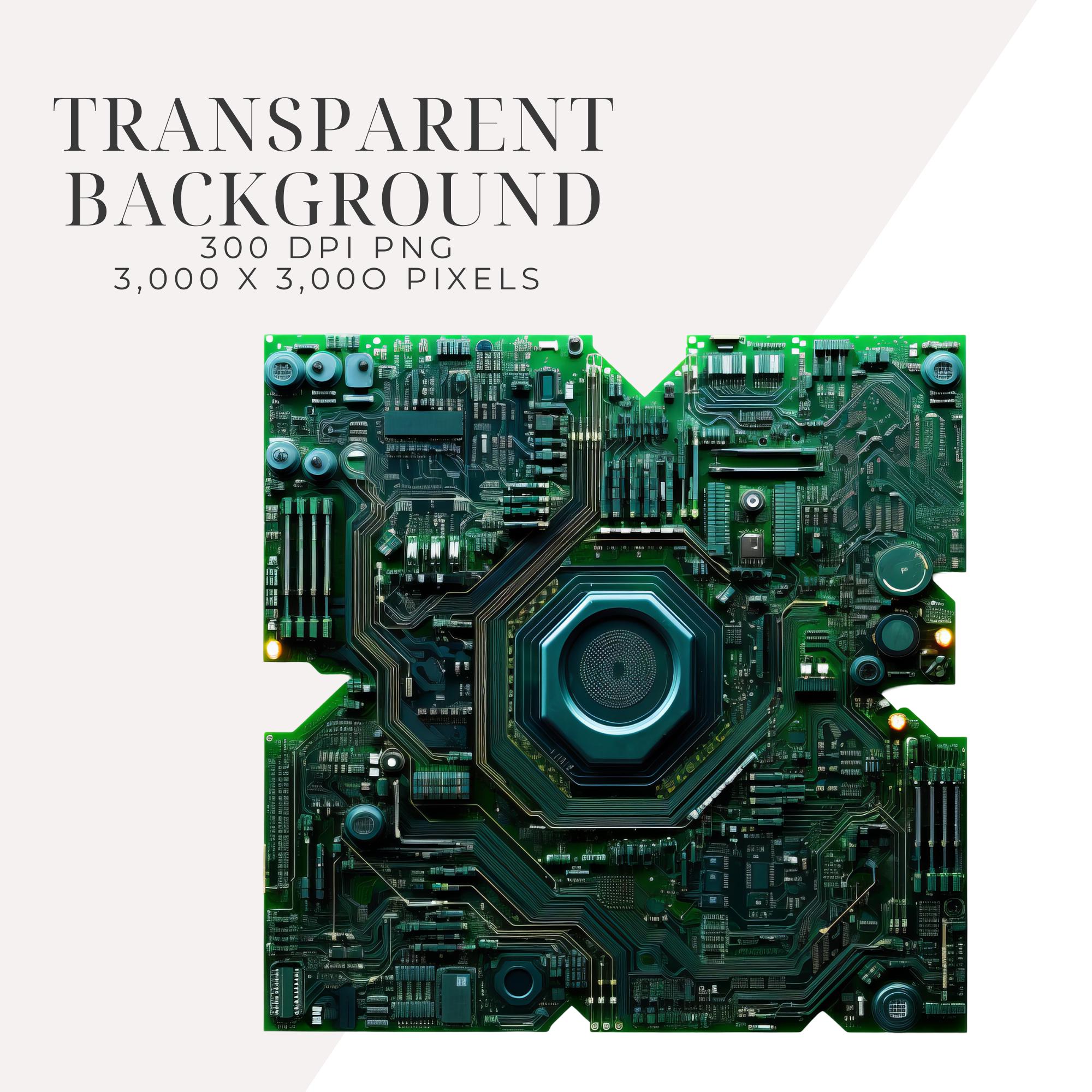 Circuit Board Clipart INSTANT DOWNLOAD Green Computer Circuit Board ...