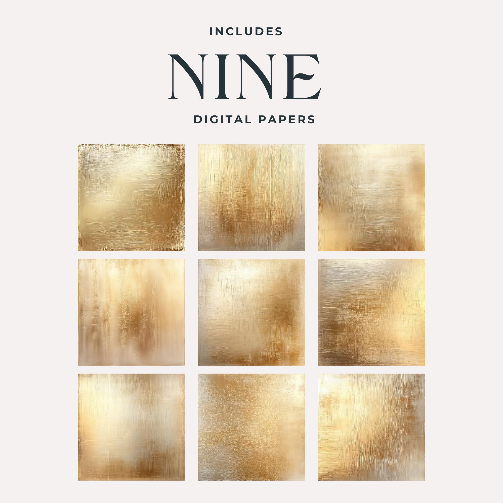 Gold Foil Texture Digital Paper, Instant Download, Luxury Backgrounds ...