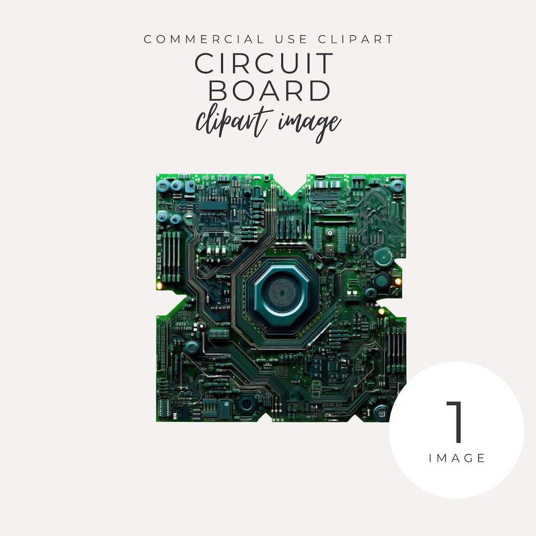 Circuit Board Clipart INSTANT DOWNLOAD Green Computer Circuit Board ...