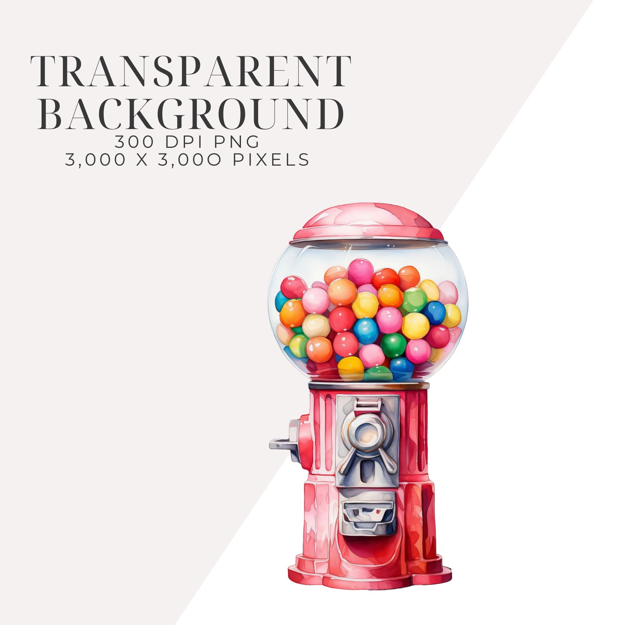 Gumball Machine Clip Art INSTANT DOWNLOAD Gumball Machine Candy ...