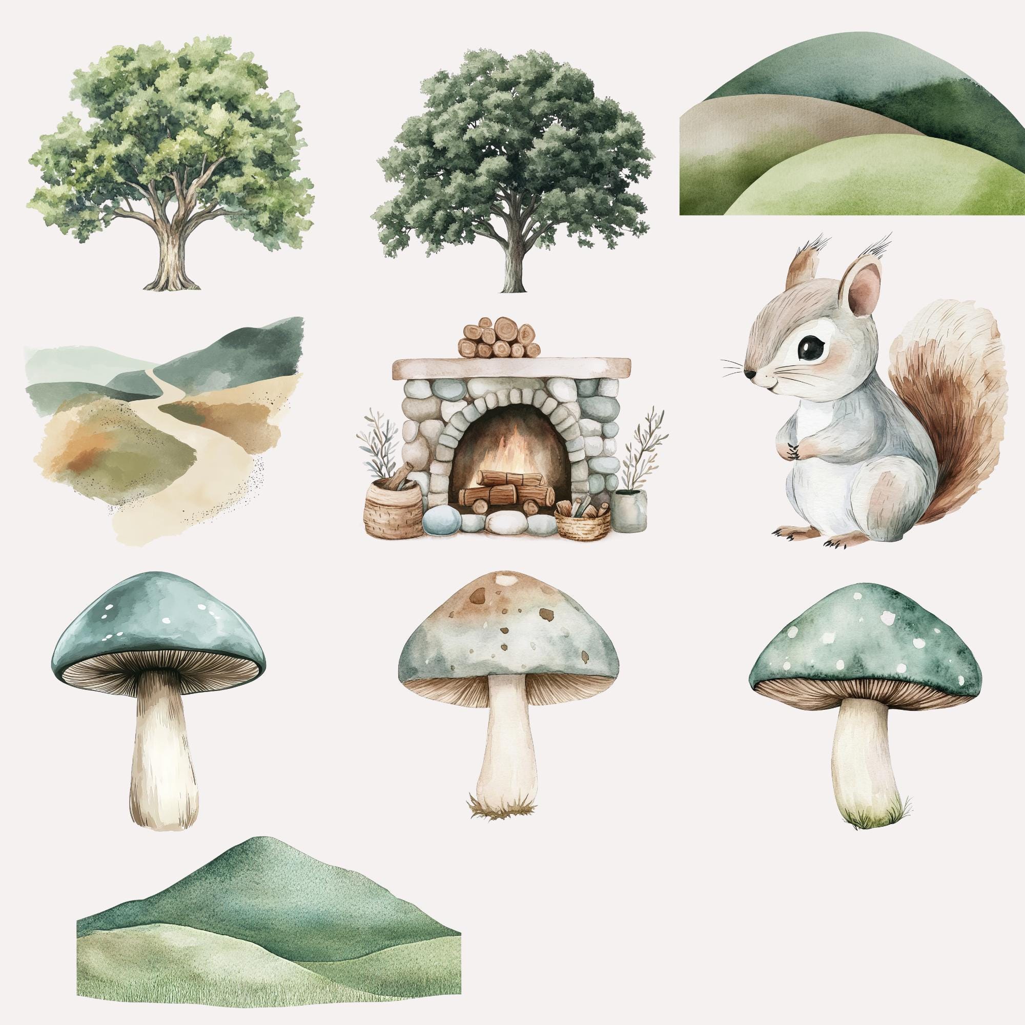 Goldilocks and the Three Bears Clipart Instant Download Watercolor ...