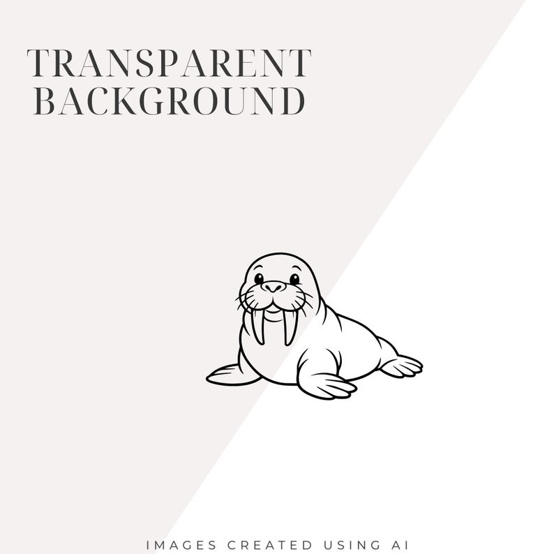 Arctic Animals Svgs, Polar Bear Penguin Narwhal Black & White Line Art ...