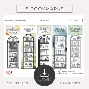 Booktracker Bookmarks INSTANT DOWNLOAD Reading Log Page Marker ...
