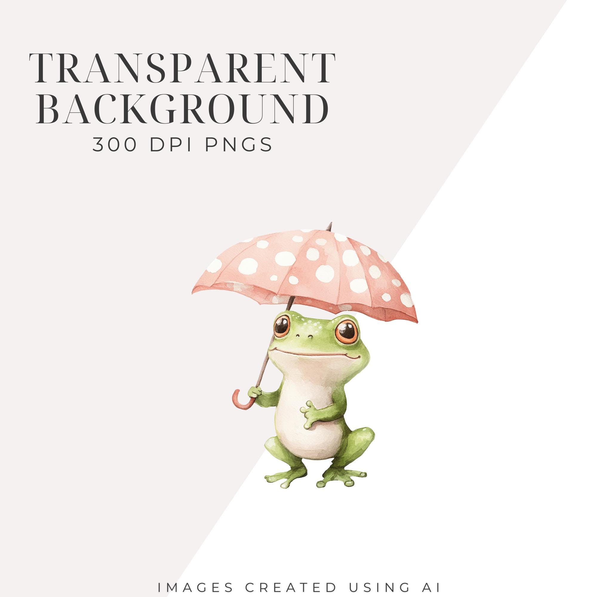 April Showers Clipart, Instant Download, Springtime Watercolor PNG ...