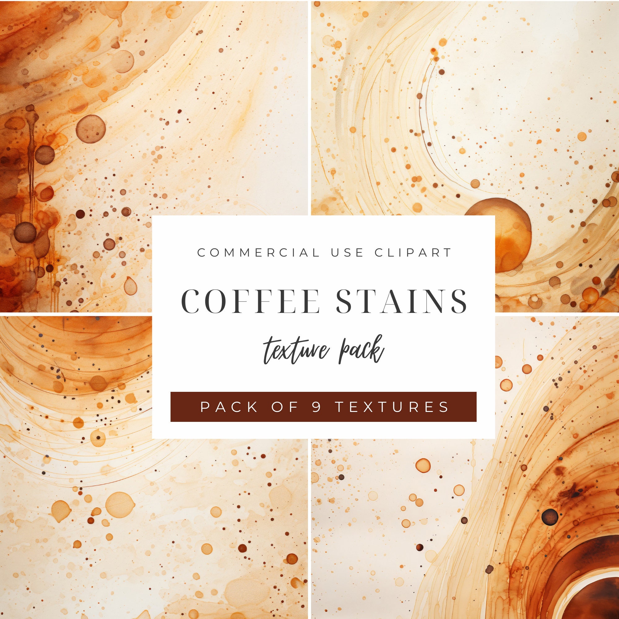 Coffee Stains Texture Bundle: Roast Stains Textures, Café Chic ...