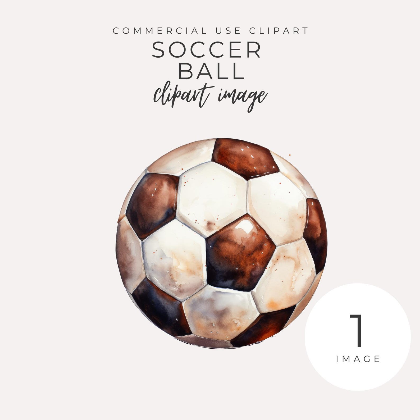 Watercolor Soccer Ball Clipart INSTANT DOWNLOAD Soccer Ball Sports ...