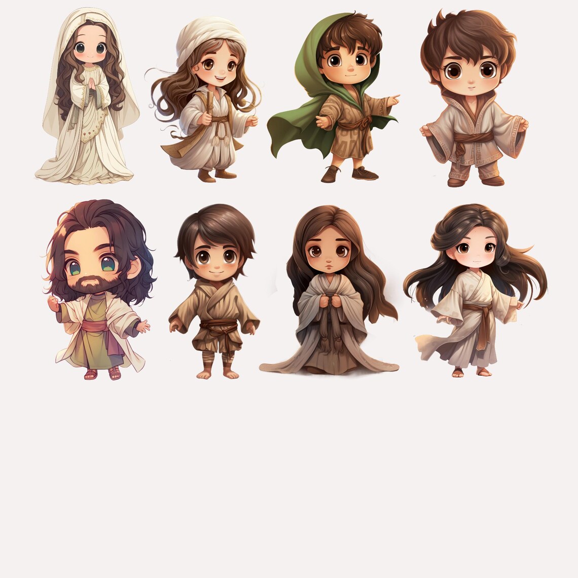 Biblical Characters Clipart INSTANT DOWNLOAD Sunday School Christianity ...