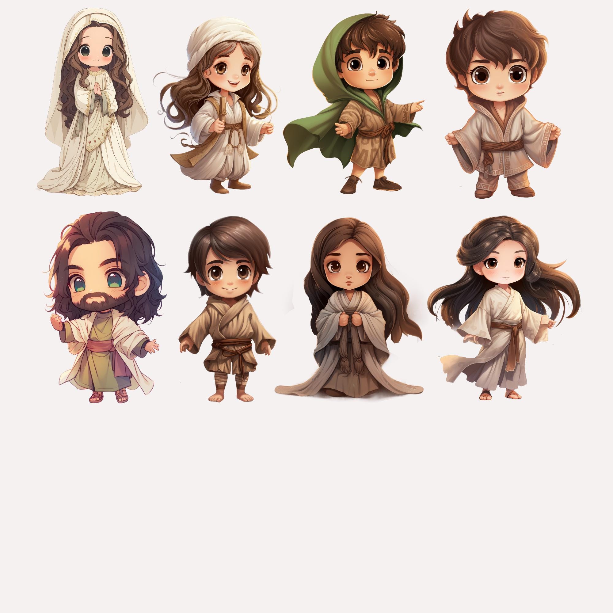 Biblical Characters Clipart INSTANT DOWNLOAD Sunday School Christianity ...