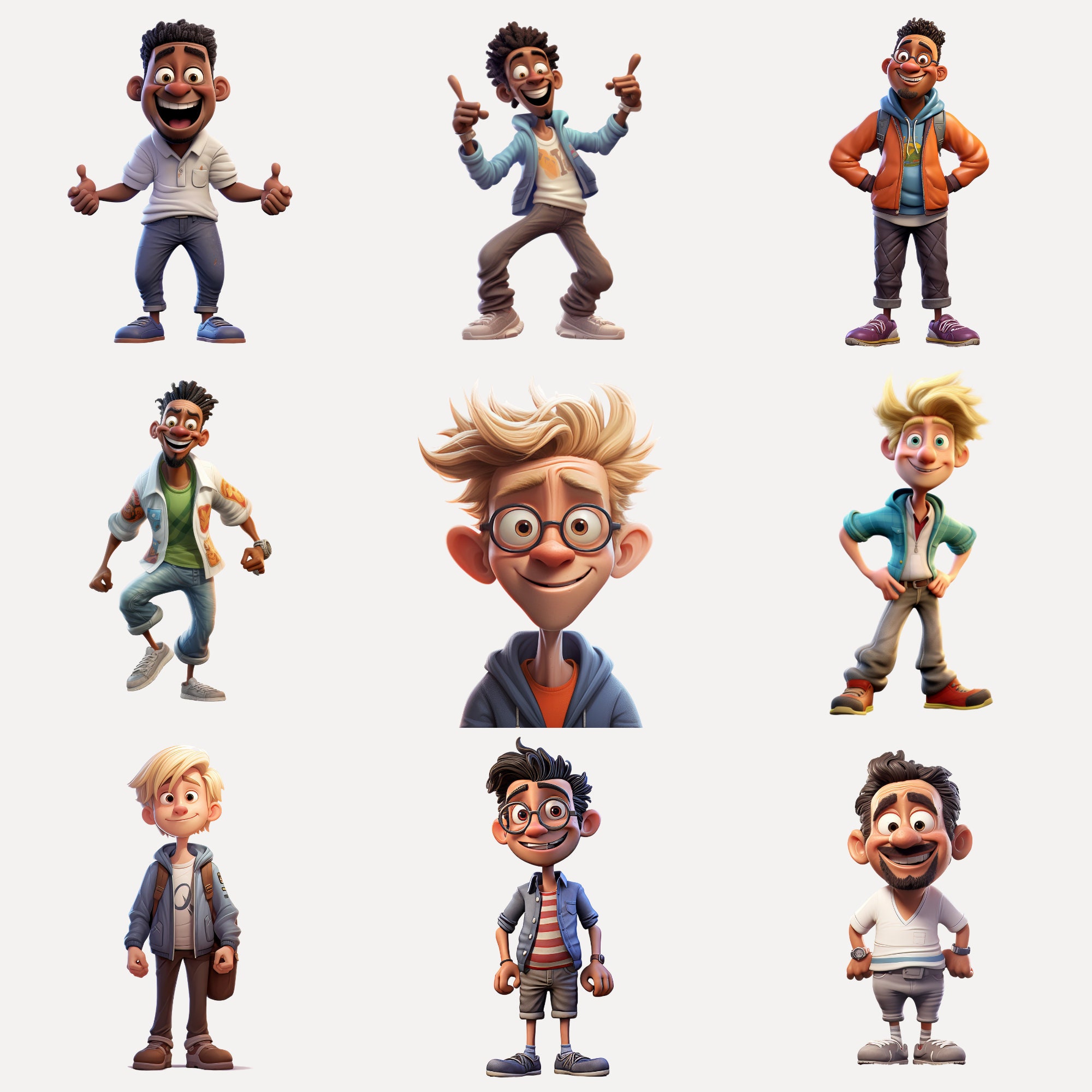 Quirky People Art INSTANT DOWNLOAD Whimsical Figures & Eccentric ...