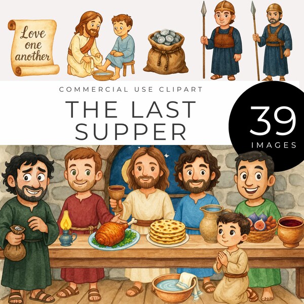 Last Supper Clipart - Etsy