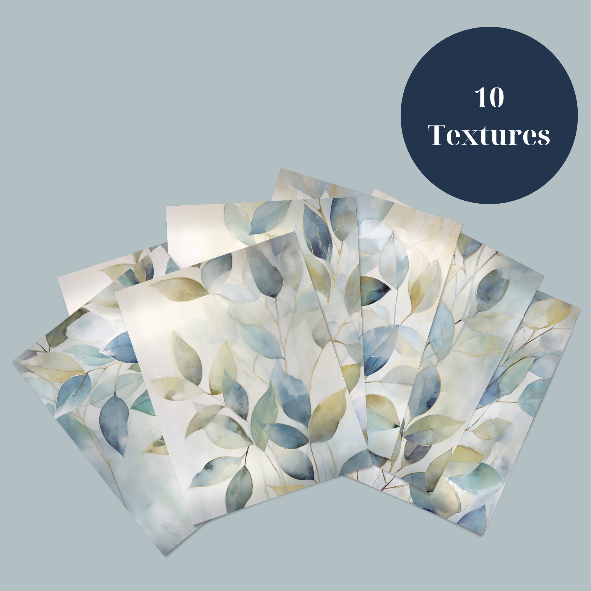 Sage Green Leaves: Eucalyptus Leaf Texture Pack INSTANT DOWNLOAD ...