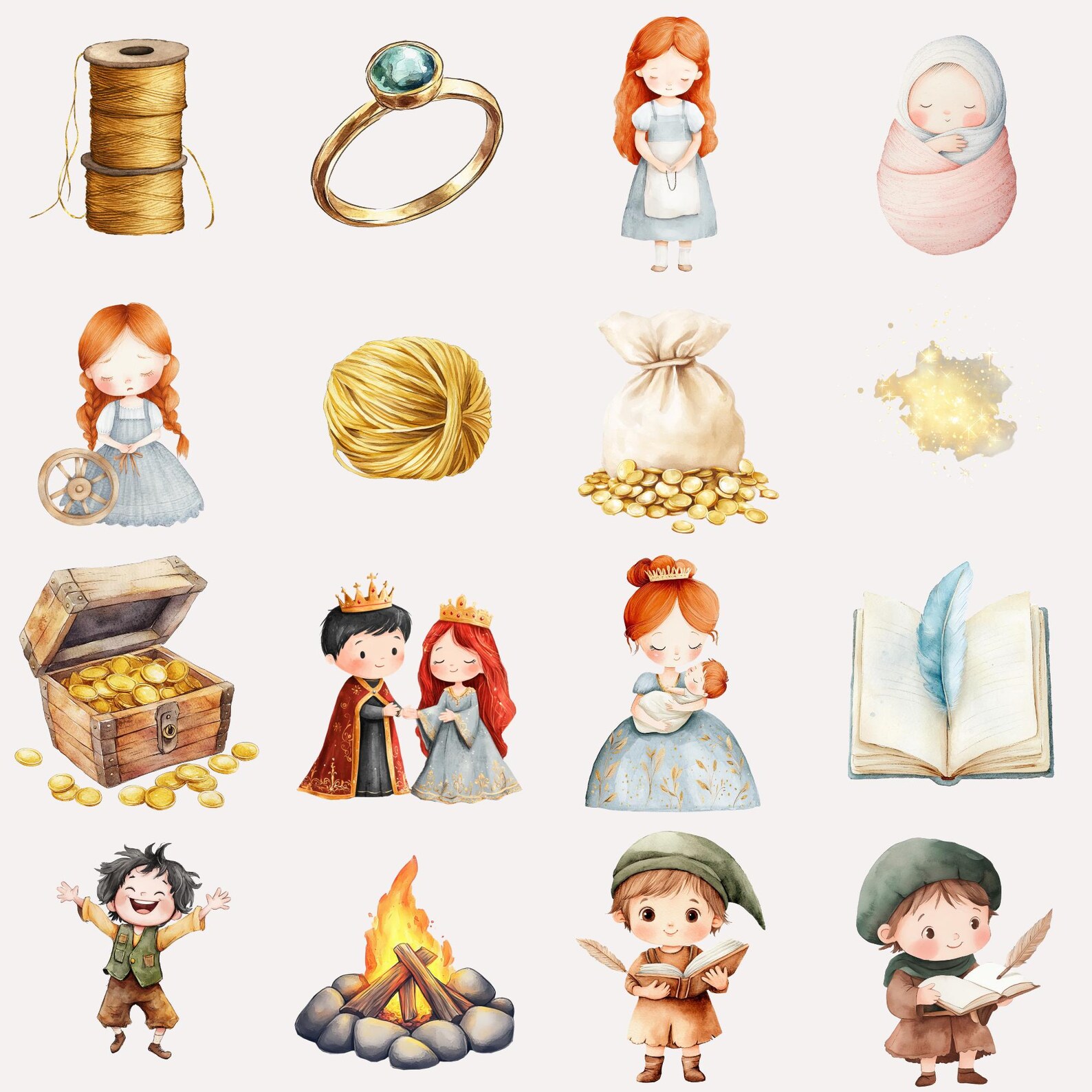 Rumpelstiltskin Clipart, Instant Download, Fairytale Images ...