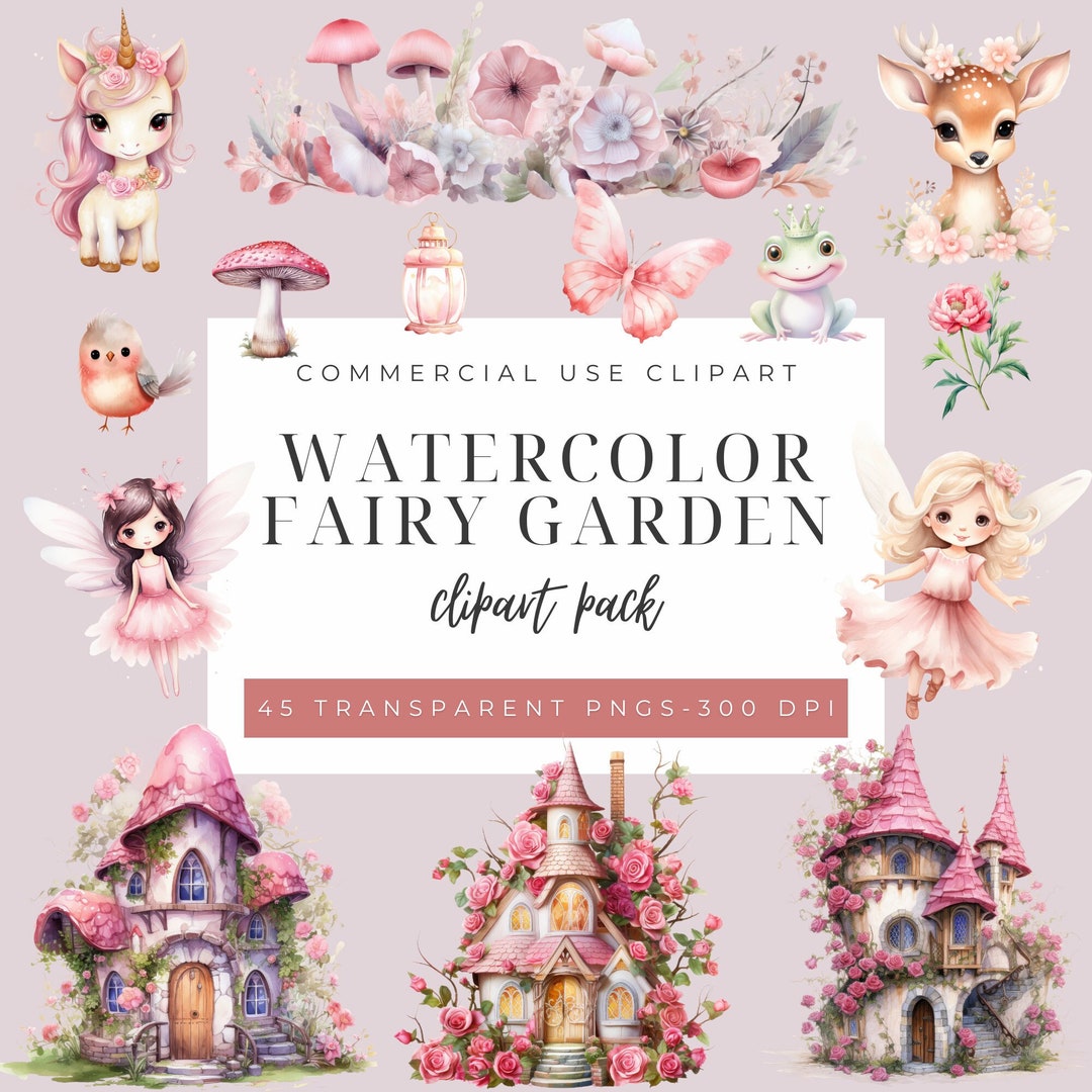 Enchanted Garden Fairy Clipart INSTANT DOWNLOAD Fantasy Clipart ...