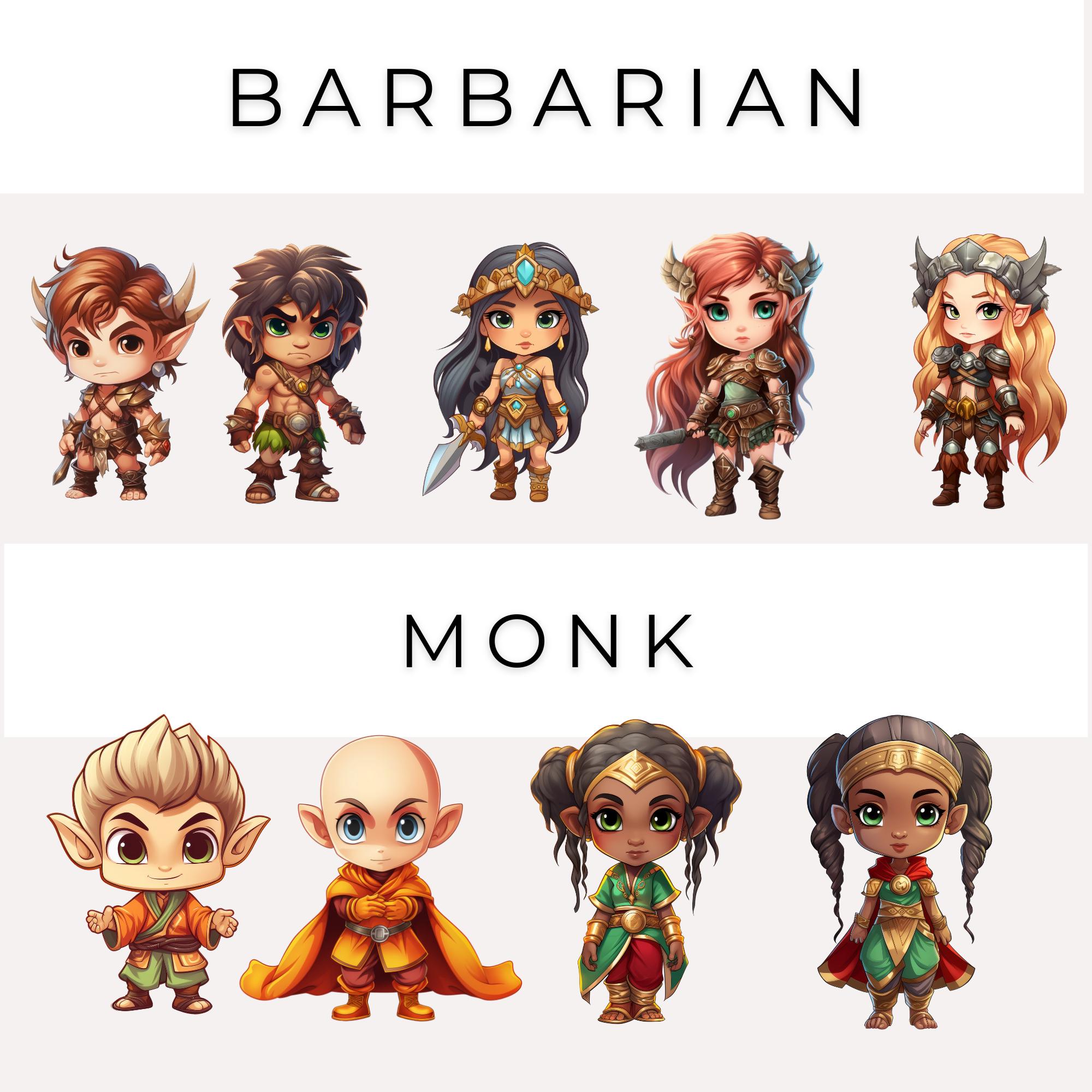 Cute Elf Kids RPG Characters Clipart INSTANT DOWNLOAD Elf Persona ...
