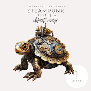 Steampunk Mechanical Turtle INSTANT DOWNLOAD Fantasy Animal ...