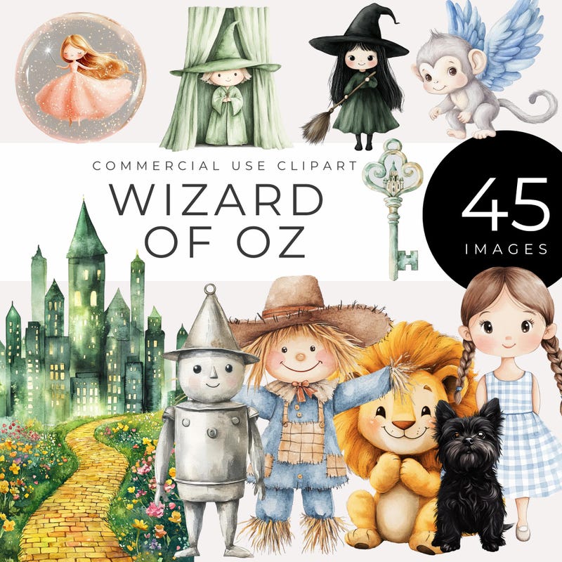 Wizard of Oz Clipart - Etsy