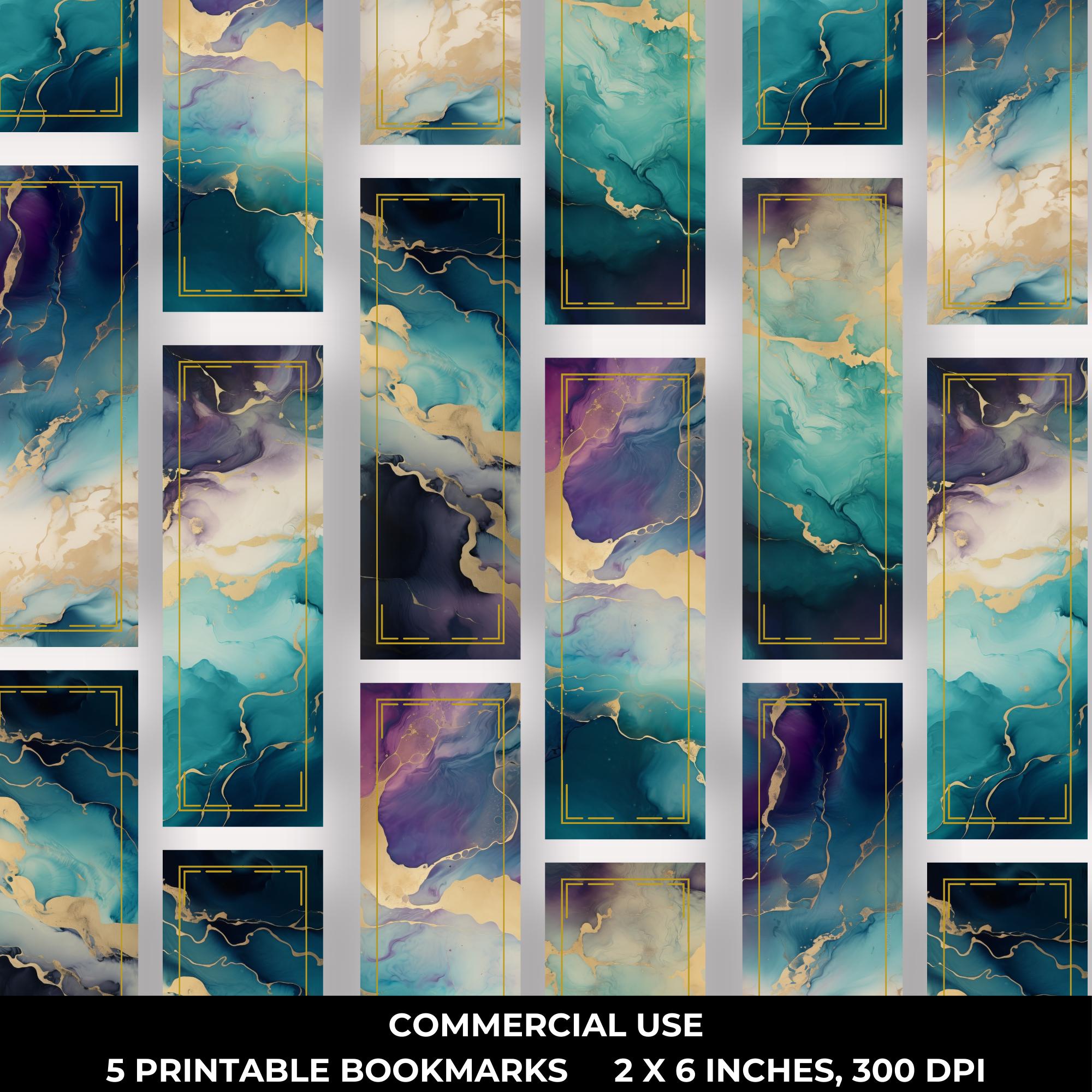 Moody Abstract Bookmarks INSTANT DOWNLOAD Dark Aesthetic Page Markers ...