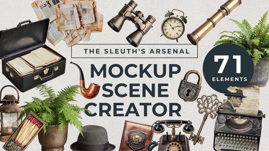 Detective & Escape Room Scene Creator Props, INSTANT DOWNLOAD, Mystery ...