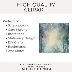 Pastel Forest Digital Papers, Instant Download, Watercolor Woodland ...