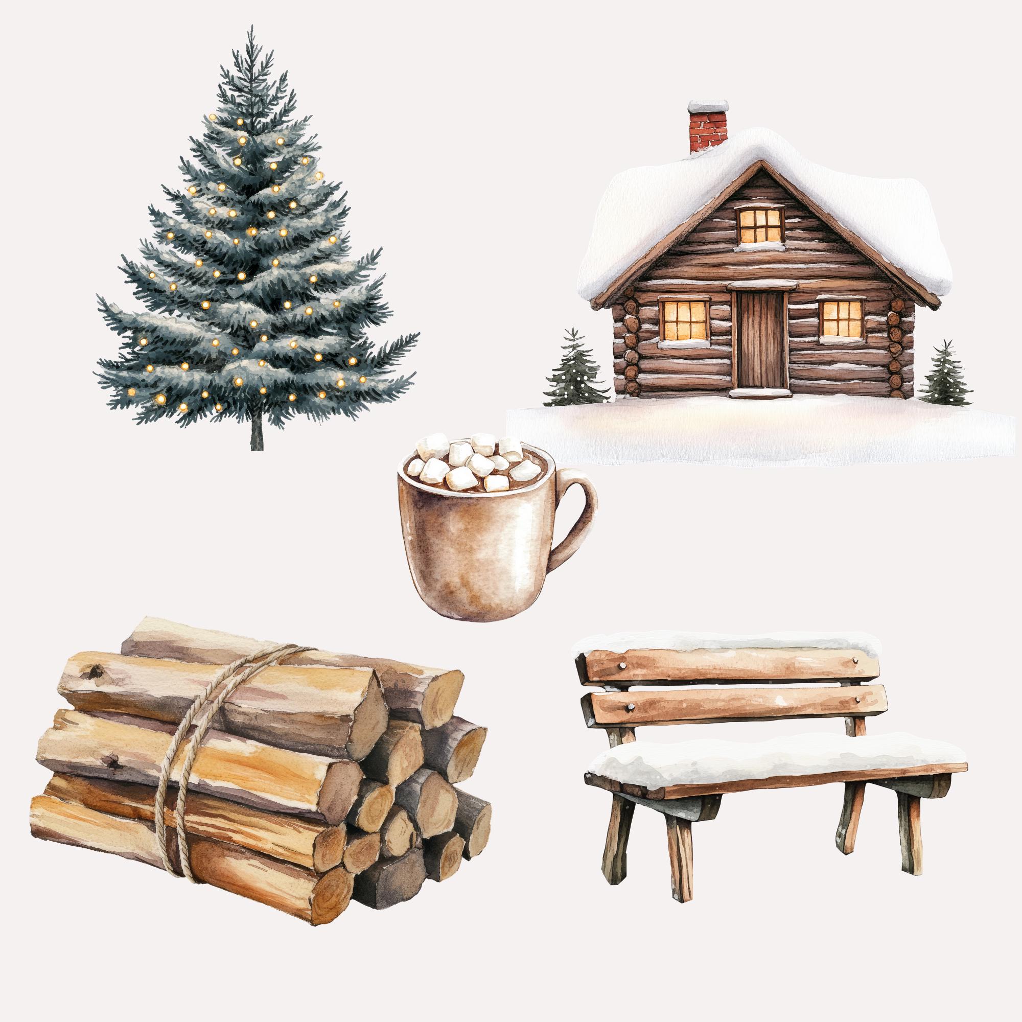 Watercolor Kids Snow Day Clipart INSTANT DOWNLOAD Winter Fun Images ...