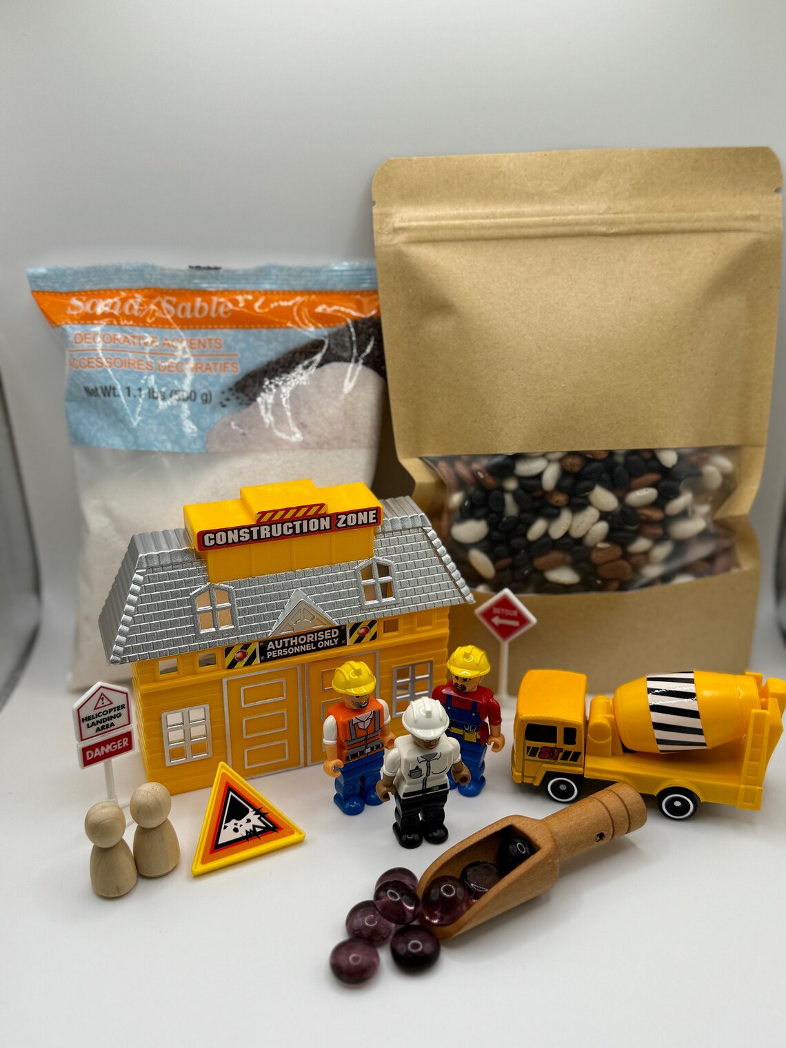 Construction Sensory Bin, Construction Sensory Kit, Construction ...