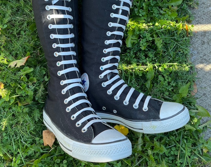 Rare Vintage Converse Chuck Taylor All Star Calf/knee High Black Unisex ...