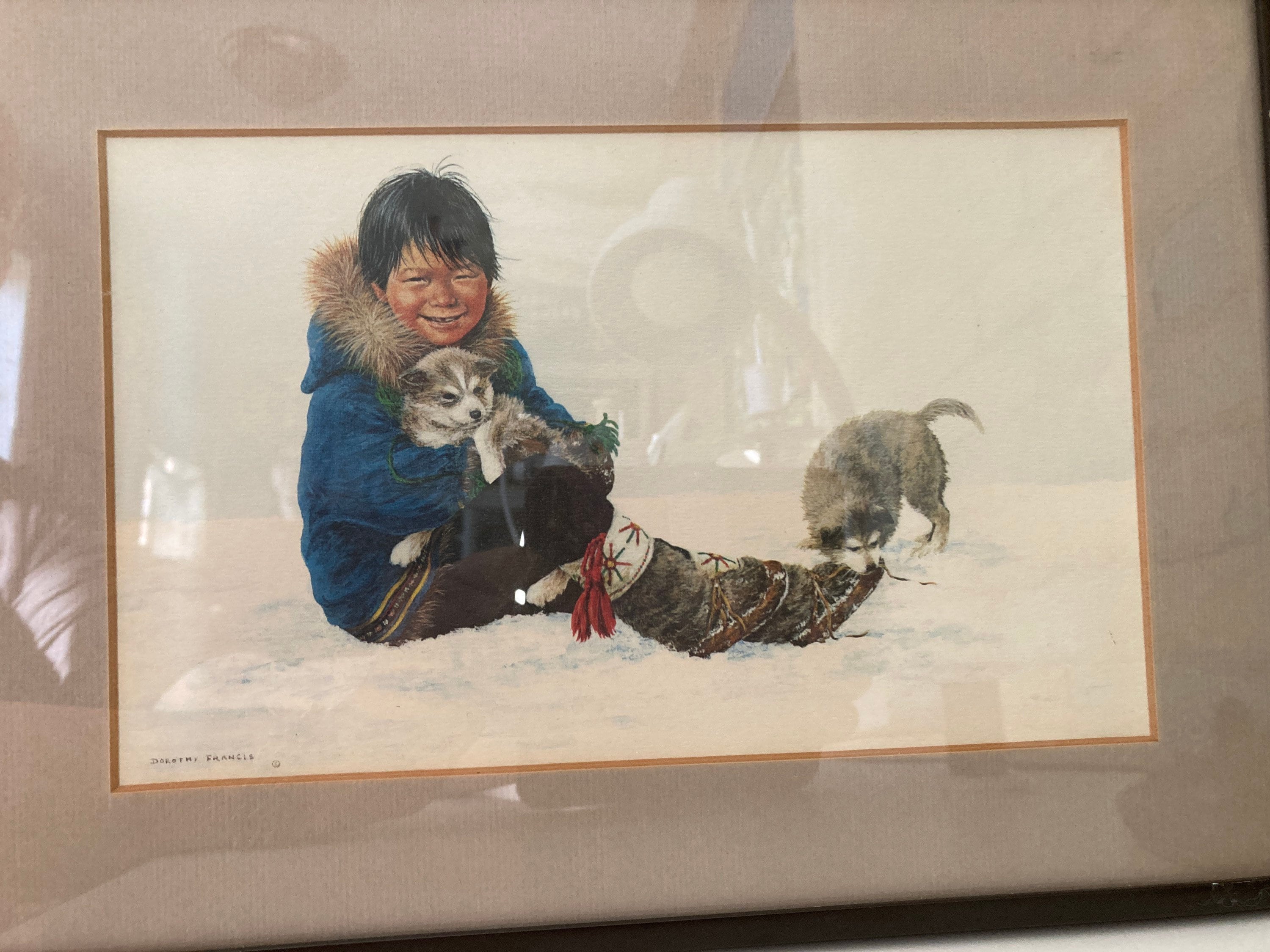 Vintage Inuit Print of Dorothy Francis Painting Child Amauti | Etsy Canada