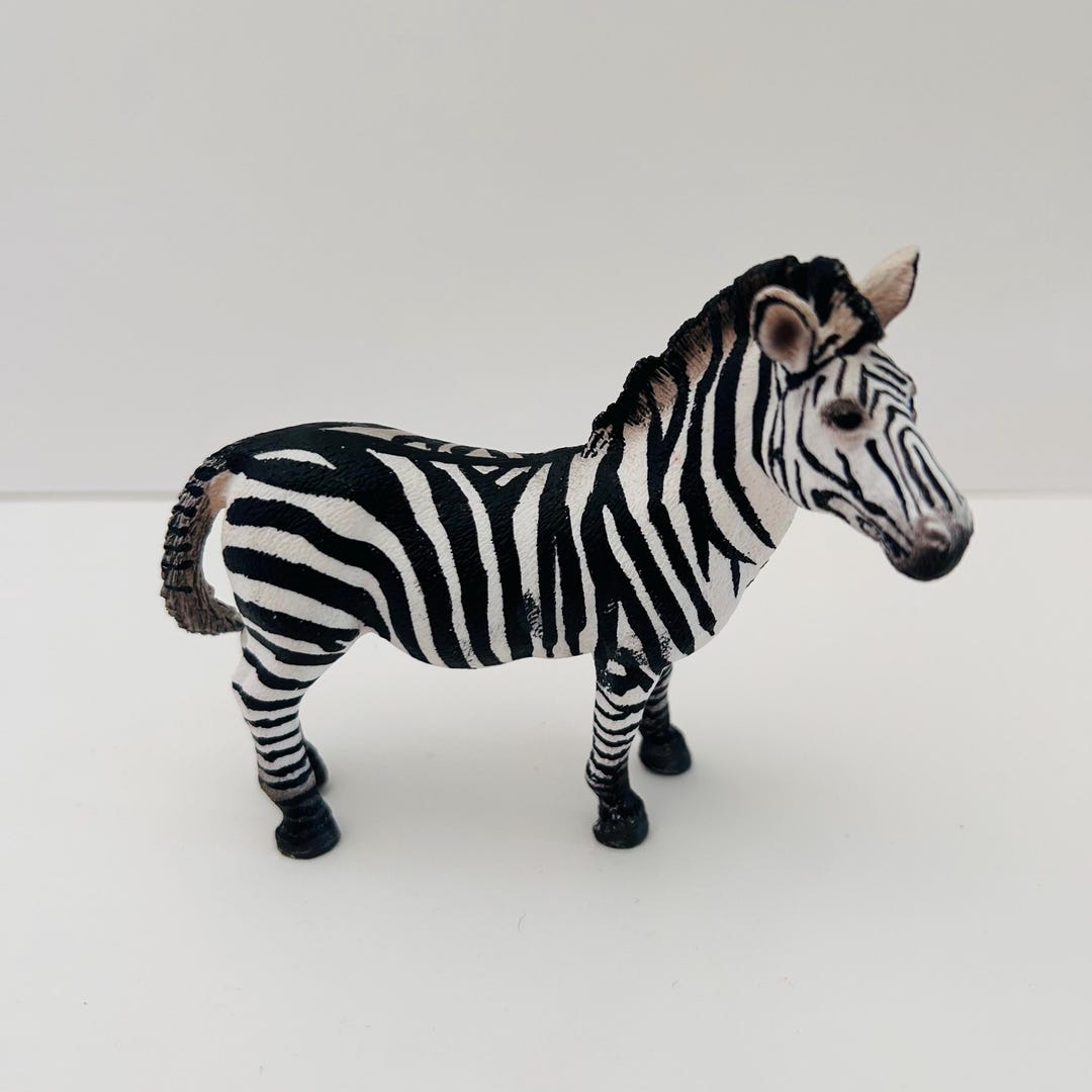 Retired Schleich Zebra Stallion Horse Model Toy Figure Zebra Figurine ...