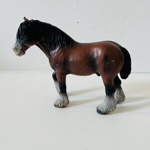 Vintage Retired Schleich Shire Draft Male Stallion Horse Model Toy ...
