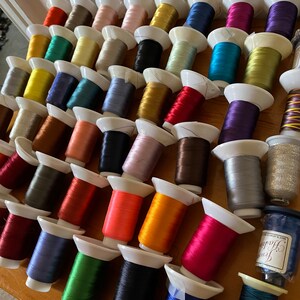 55 Spools Rayon Machine Embroidery Thread by Nova - Made in the USA - Etsy