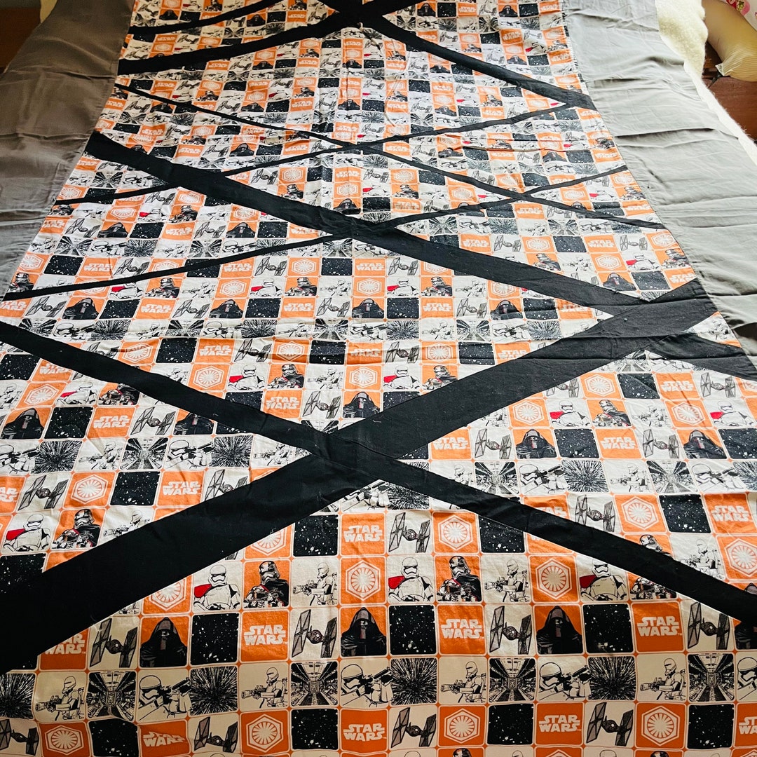 Star Wars Quilt Top Unfinished Quilt 88 X 59 Inches Patchwork Quilt ...