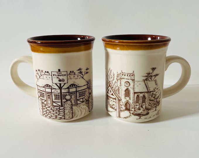 Vintage Pottery Glazed Mug Cup MCM Retro Kitchen Biltons Made in ...