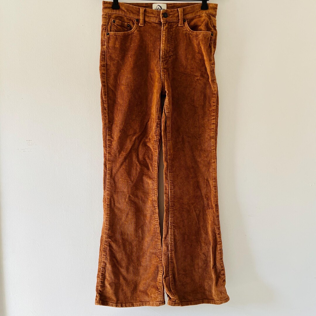 Vintage Jordache Wide Wale Brown Flare Leg Corduroy Jeans Pants Size 4 ...