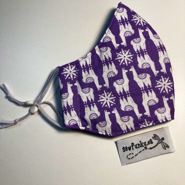Llama Face Mask - Etsy