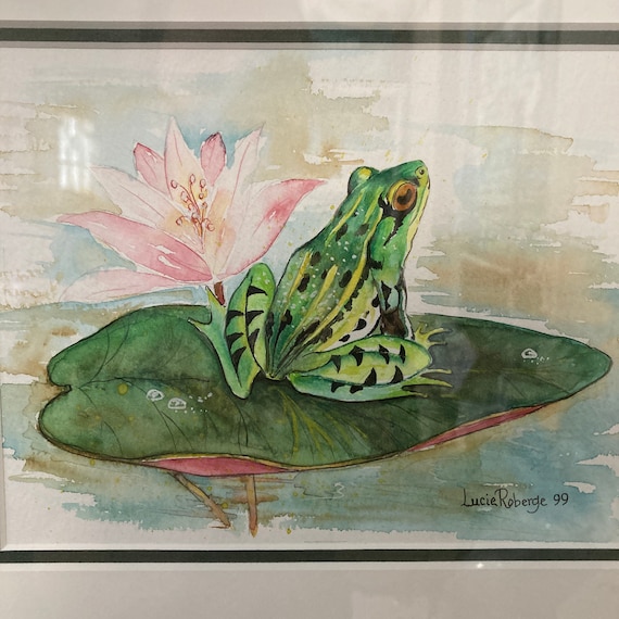 Frog On Lily Pad Painting