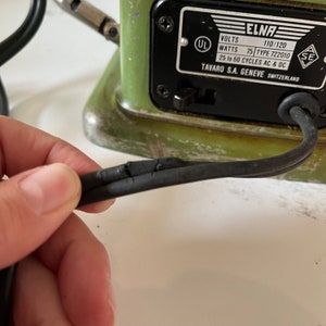 VINTAGE Swiss ELNA Supermatic Green Sewing Machine Model 50 - With Case ...