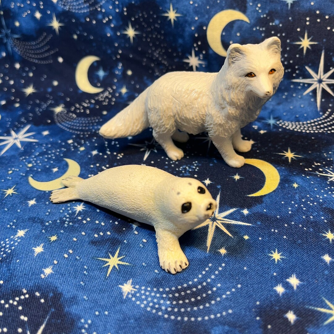 Safari and Papo Arctic Fox and Seal Animal Figurines Imaginary Play ...