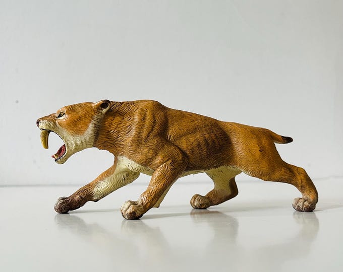 Papo Roaring Smiledon Saber Tooth Tiger Animal Figure Imaginary Play ...