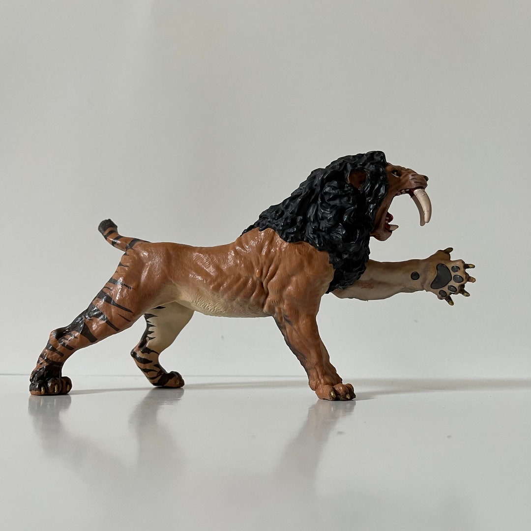 Papo Roaring Smiledon Saber Tooth Tiger Animal Figure Imaginary Play ...