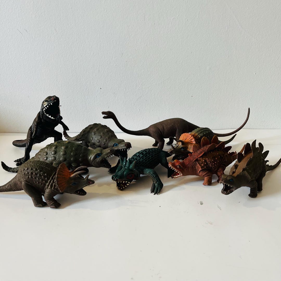 Vintage Jurassic Dinosaurs Collectible Toys AAA & Imperial Toys Rubber ...