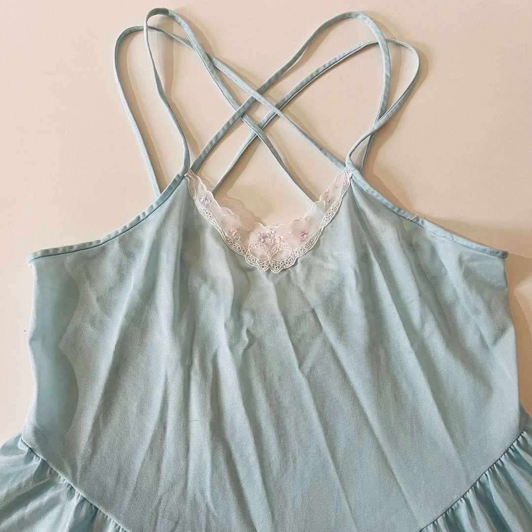 Vintage Retro 70's Sears the Fashion Place Nylon Nightgown Nightie Slip ...