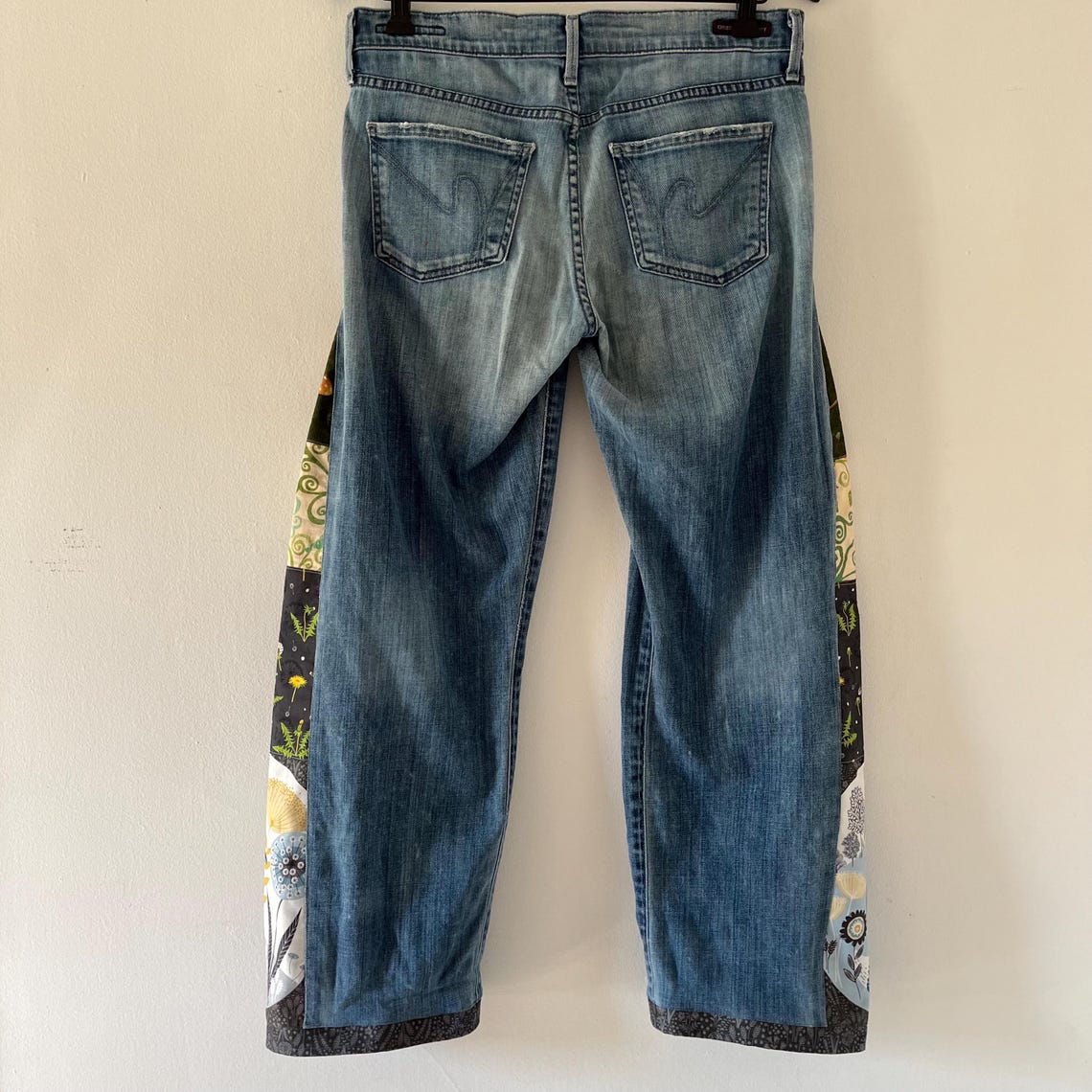 Sewfunky 90s Style Patchwork Reworked Upcycled Flared Cottagecore ...