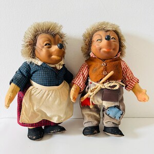 Rare Vintage Steiff Mecki & Micki Hedgehogs Vinyl Face Plush Animals ...