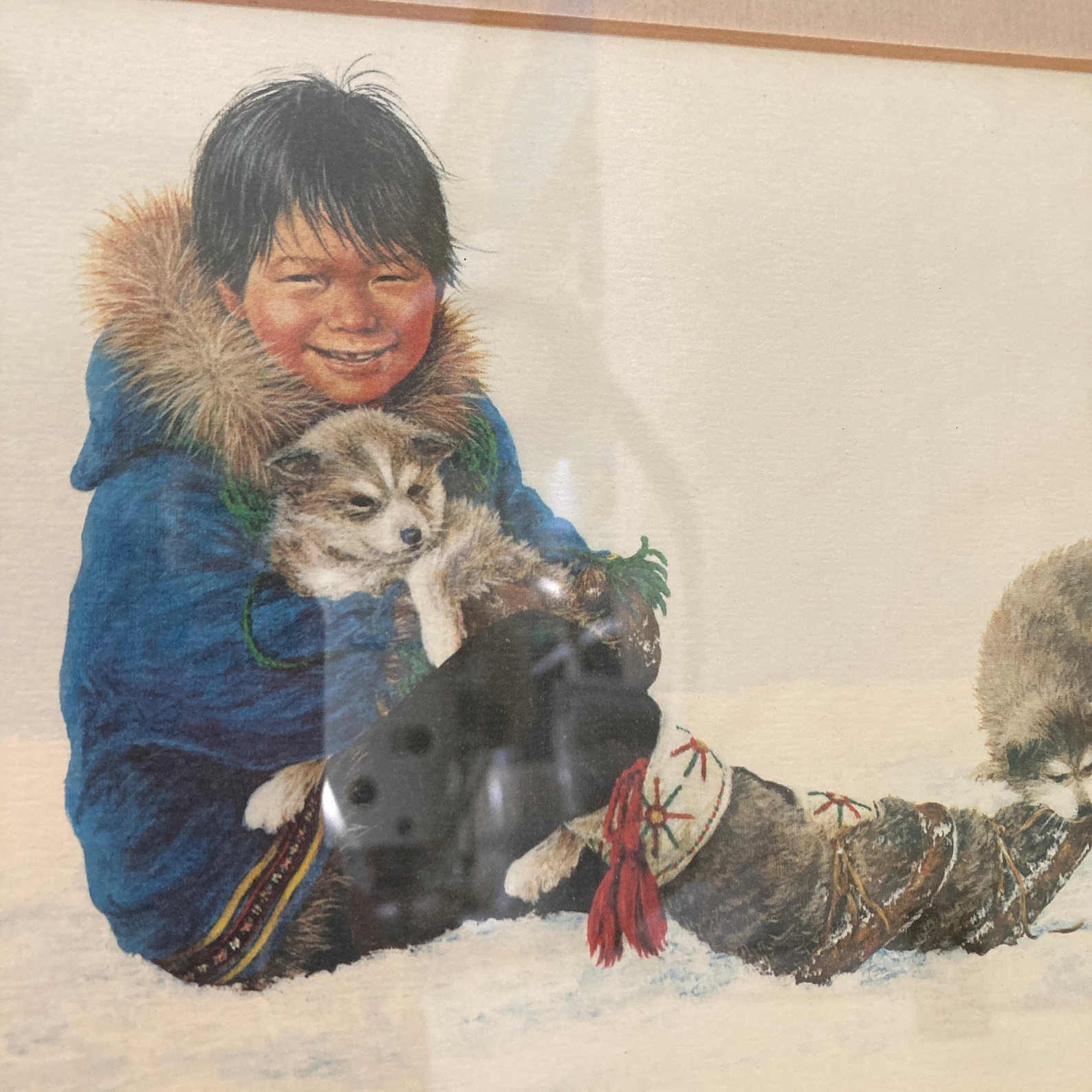 Vintage Inuit Print of Dorothy Francis Painting Child Amauti | Etsy Canada