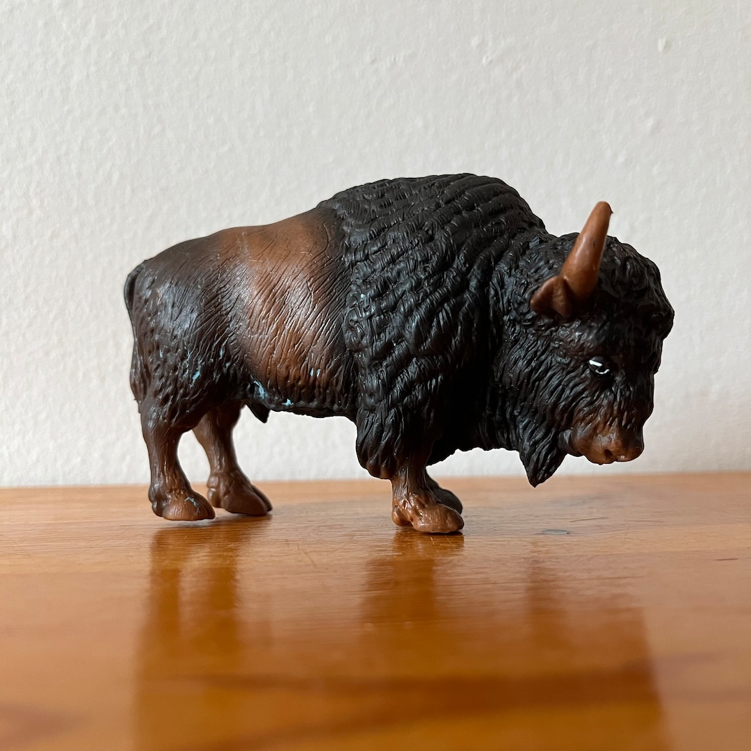 Schleich Bison Retired Vintage Toys Toy Plastic Animals Bisons Buffalo ...