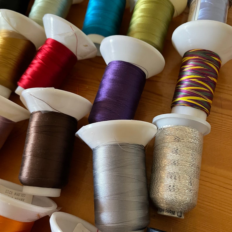 55 Spools Rayon Machine Embroidery Thread by Nova - Made in the USA - Etsy