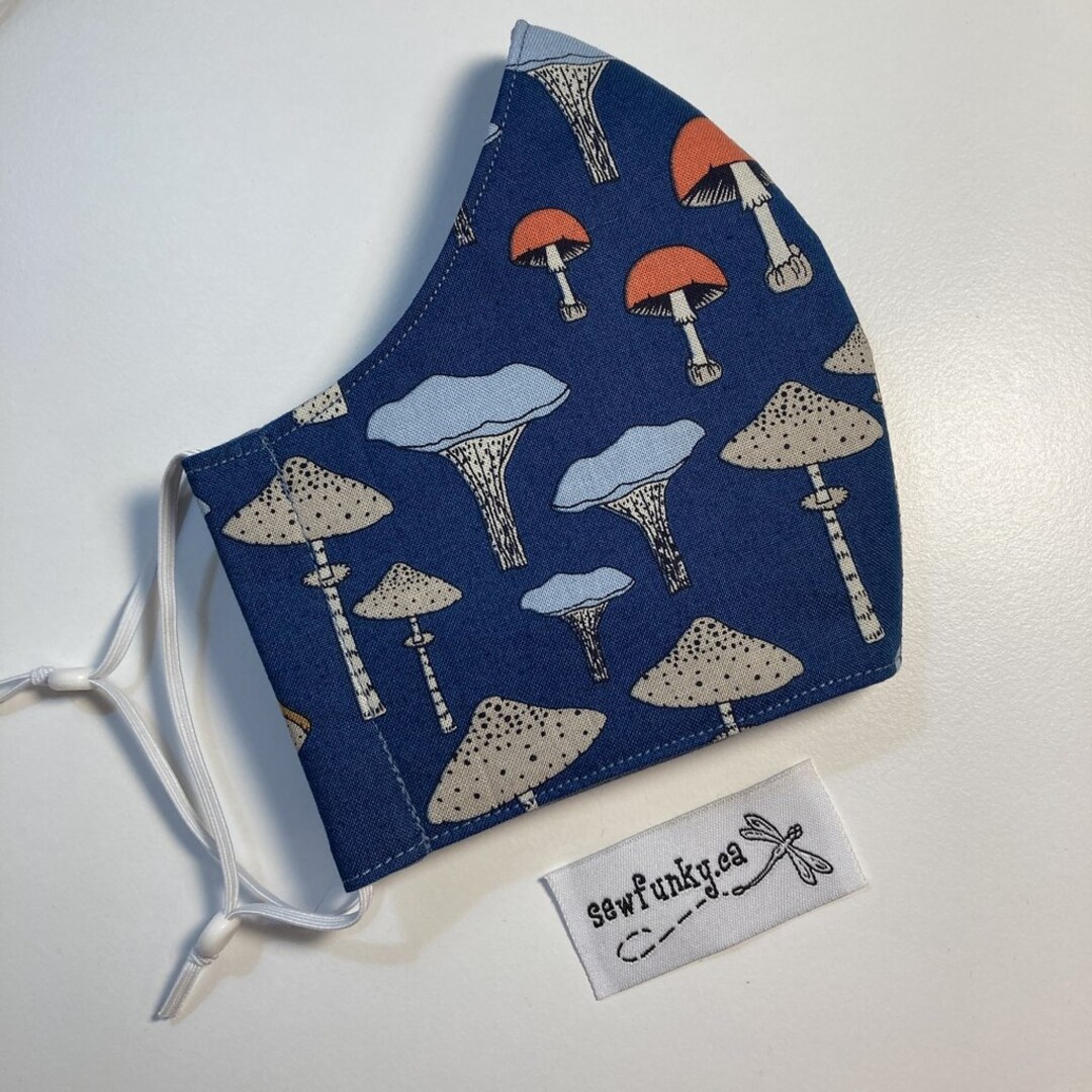 Cloth Mask Champignon Mushroom Toadstool Cloth Reusable Cotton Face ...